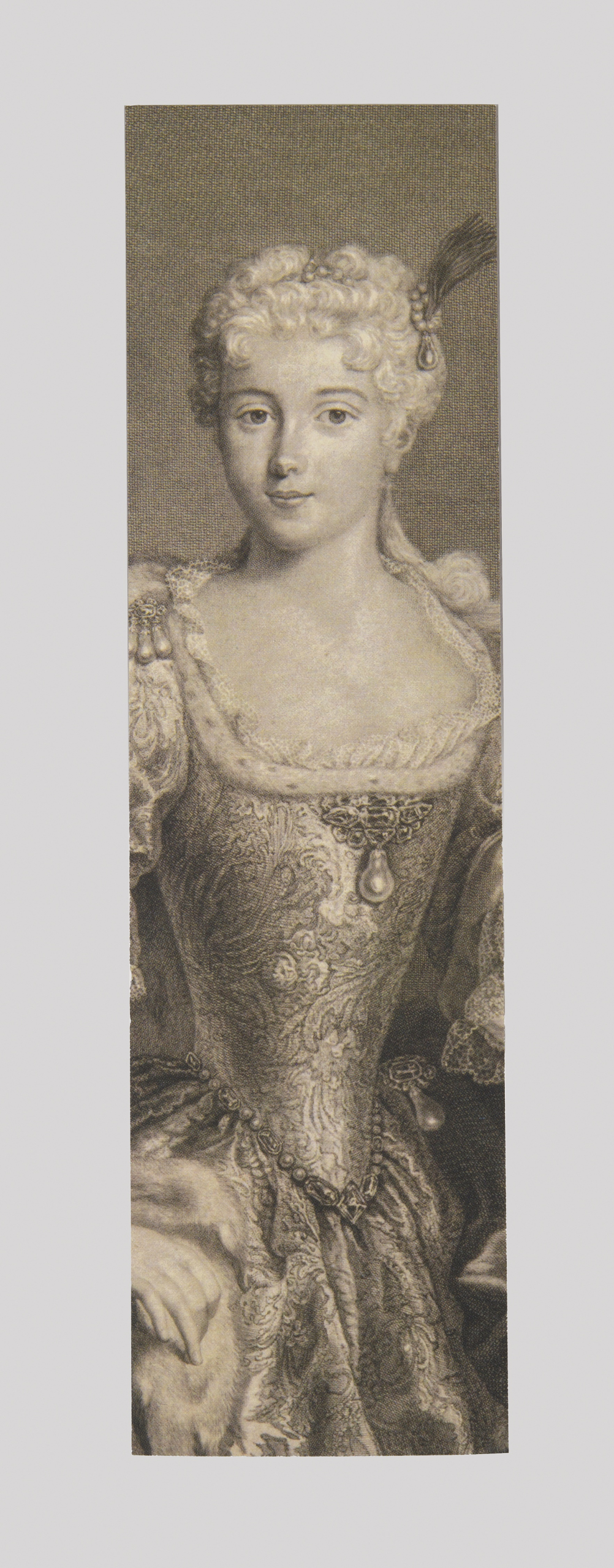 Zakładka z ryciną portretu Marii Klementyny Sobieskiej - Muzeum Pałacu ...